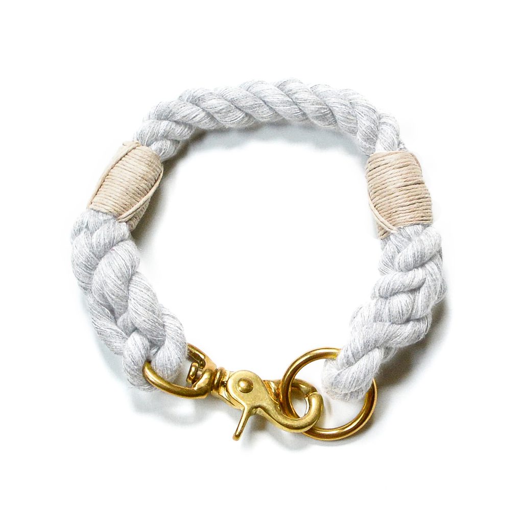 Nautical Rope Lanyard in Natural White - Helm & Harbor - Dog leashes ...
